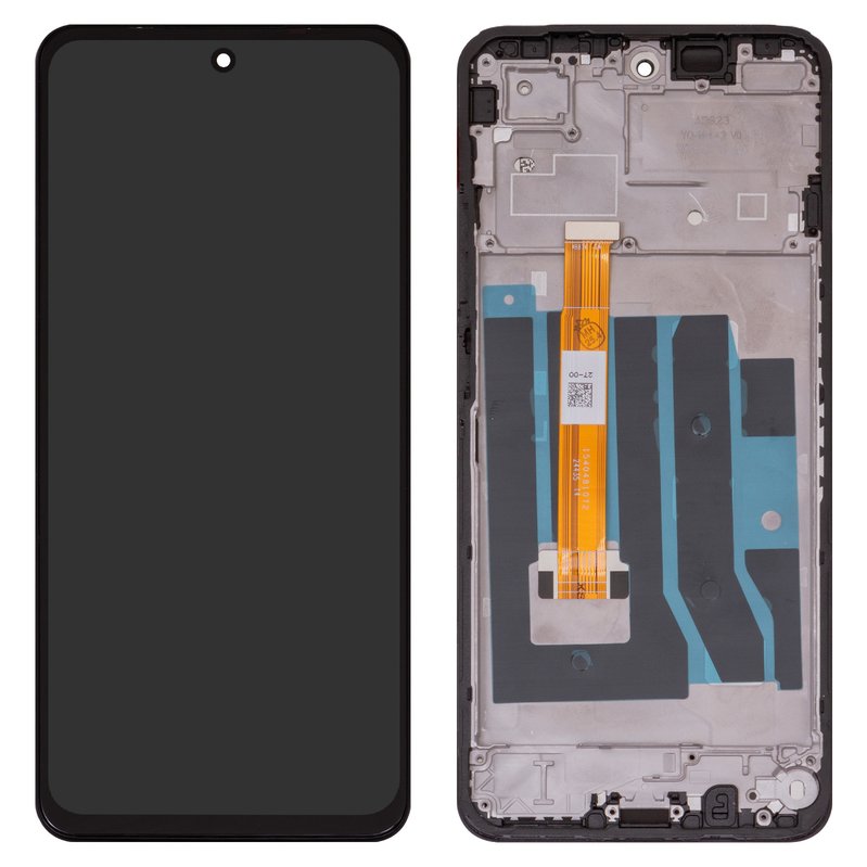 LCD compatible with Realme C75 4G RMX3941, (black, with frame, High ...